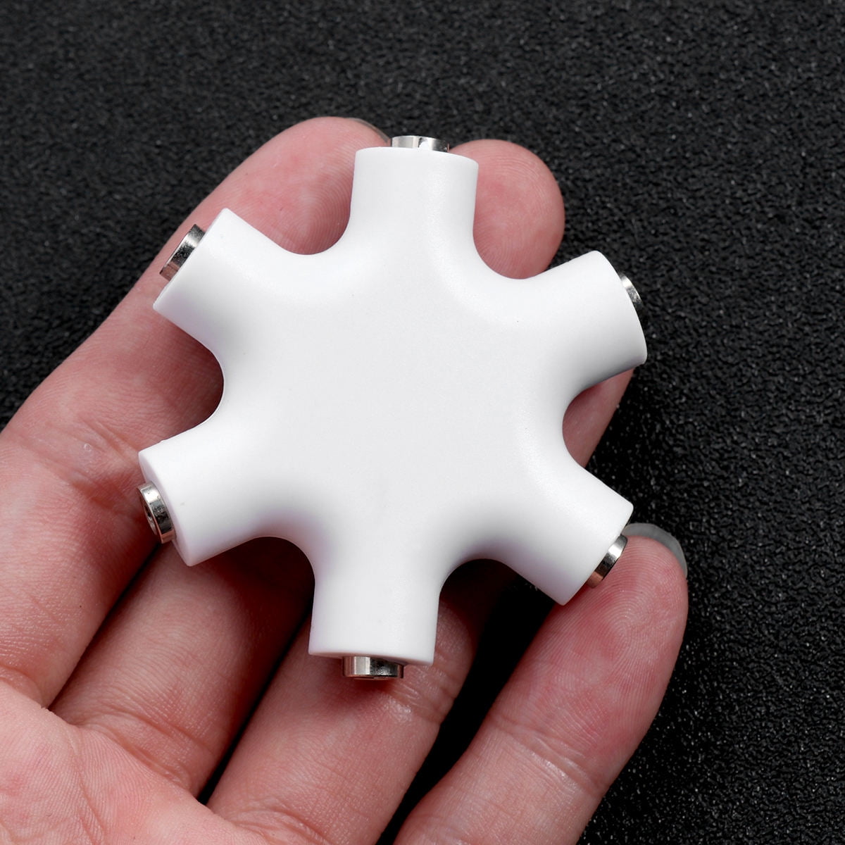 Worgeous 1 to 5 Headphone Splitter 5-Way Snowflake Shape Audio Splitter ...
