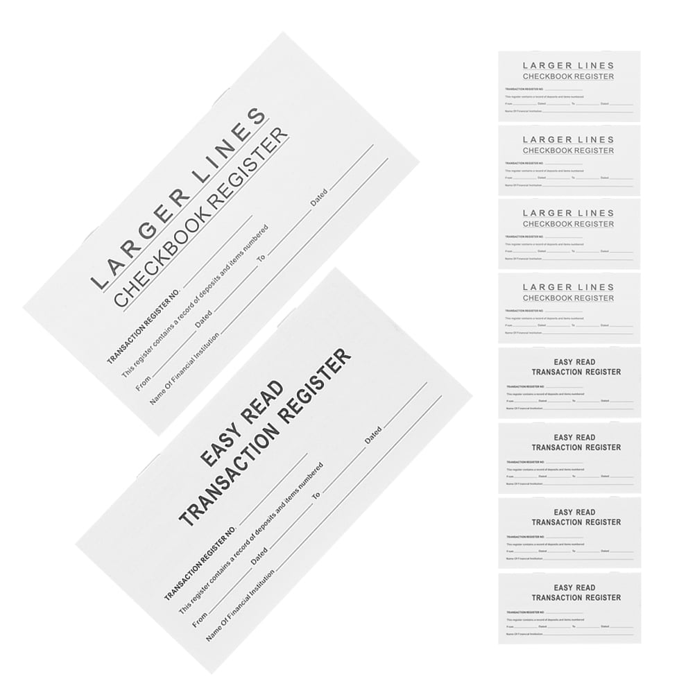 Worgeous 10 Books of Personal Checkbook Register Thick Paper Check ...
