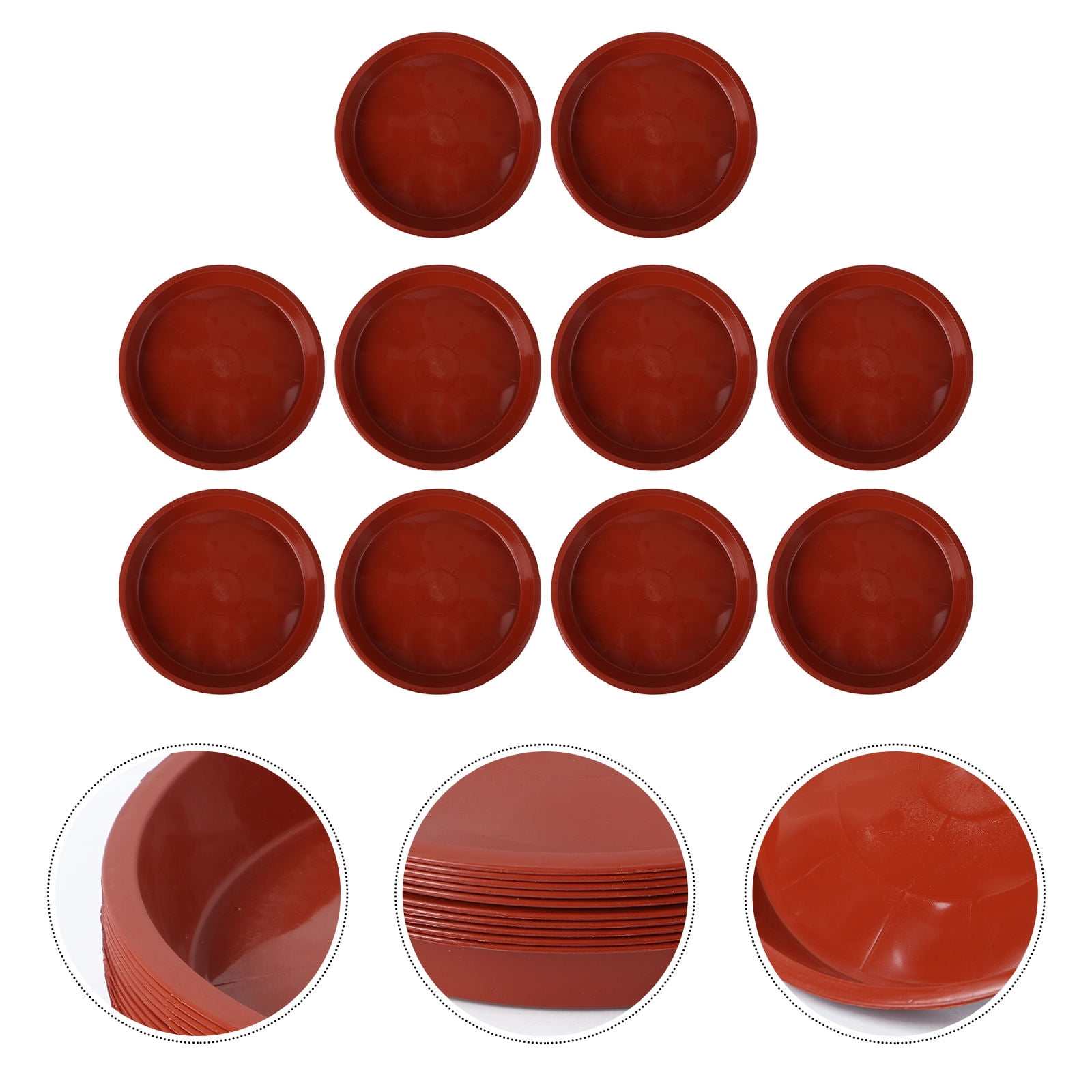 Worgeous 10 PCS Flower Pots Tray Garden Flowerpot Plates Plant Dish ...