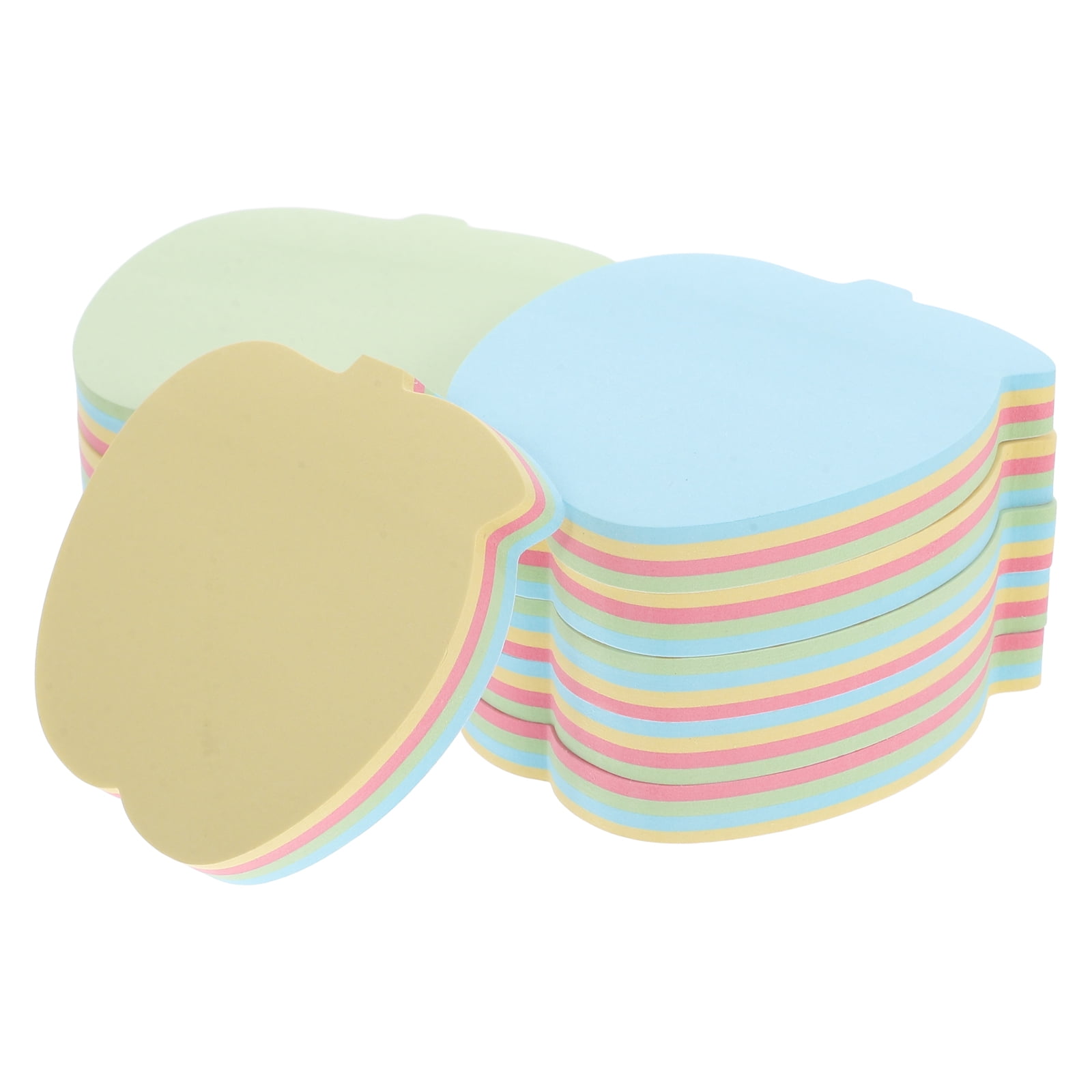Worgeous 10 Packs Apple Shape Adhesive Memo Pads Colorful Blank Note ...