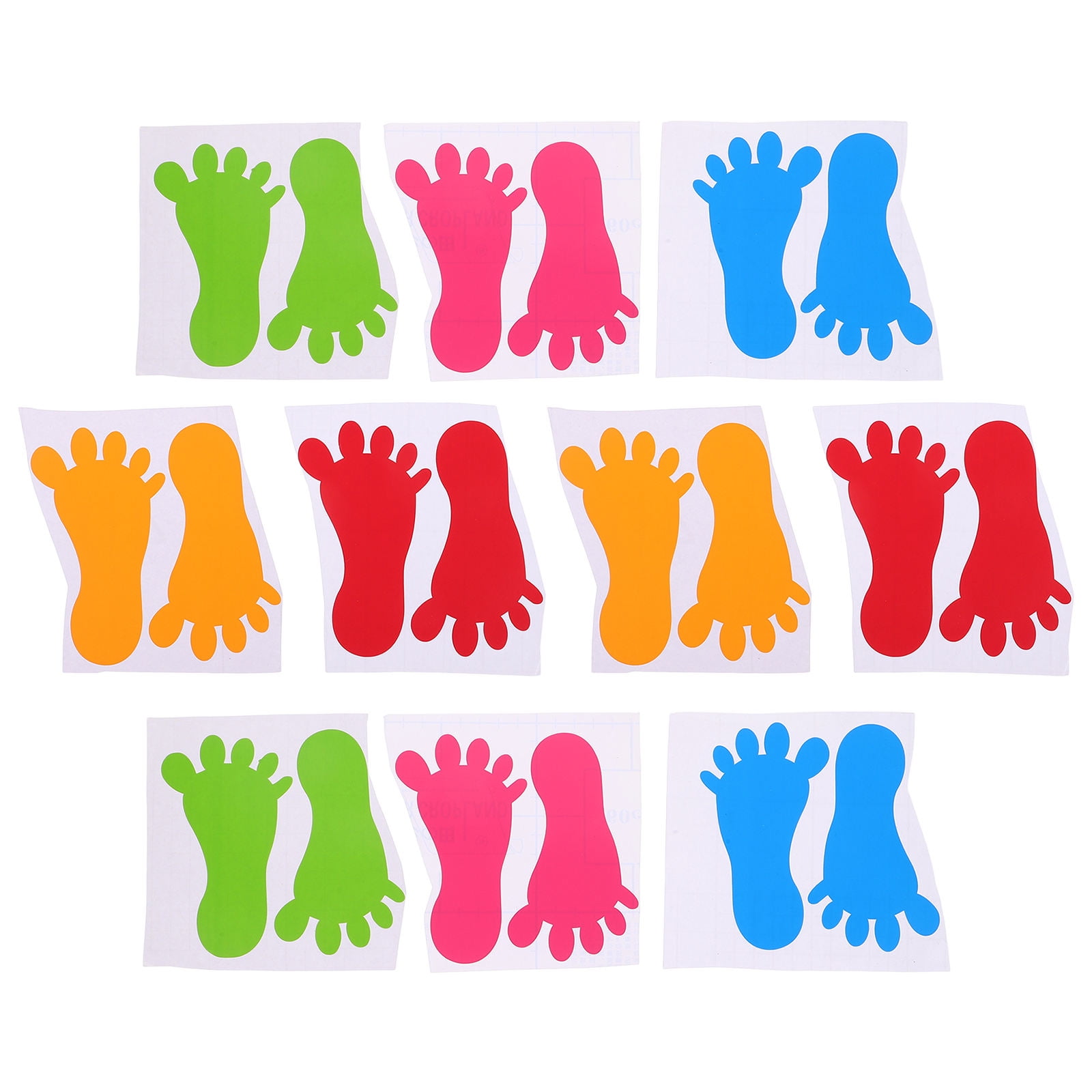 WORGEOUS 10 Pairs Label Stickers Self-adhesive Labels Floor Footprint ...