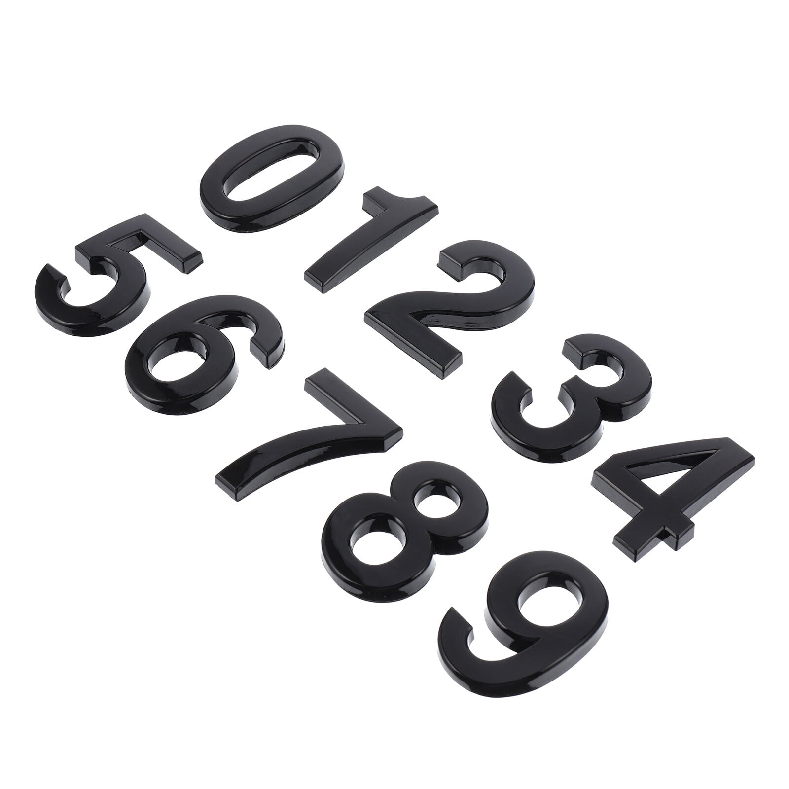 WHAMVOX Modern 3D House Number Signboard Made of ABS Resin Black Color ...
