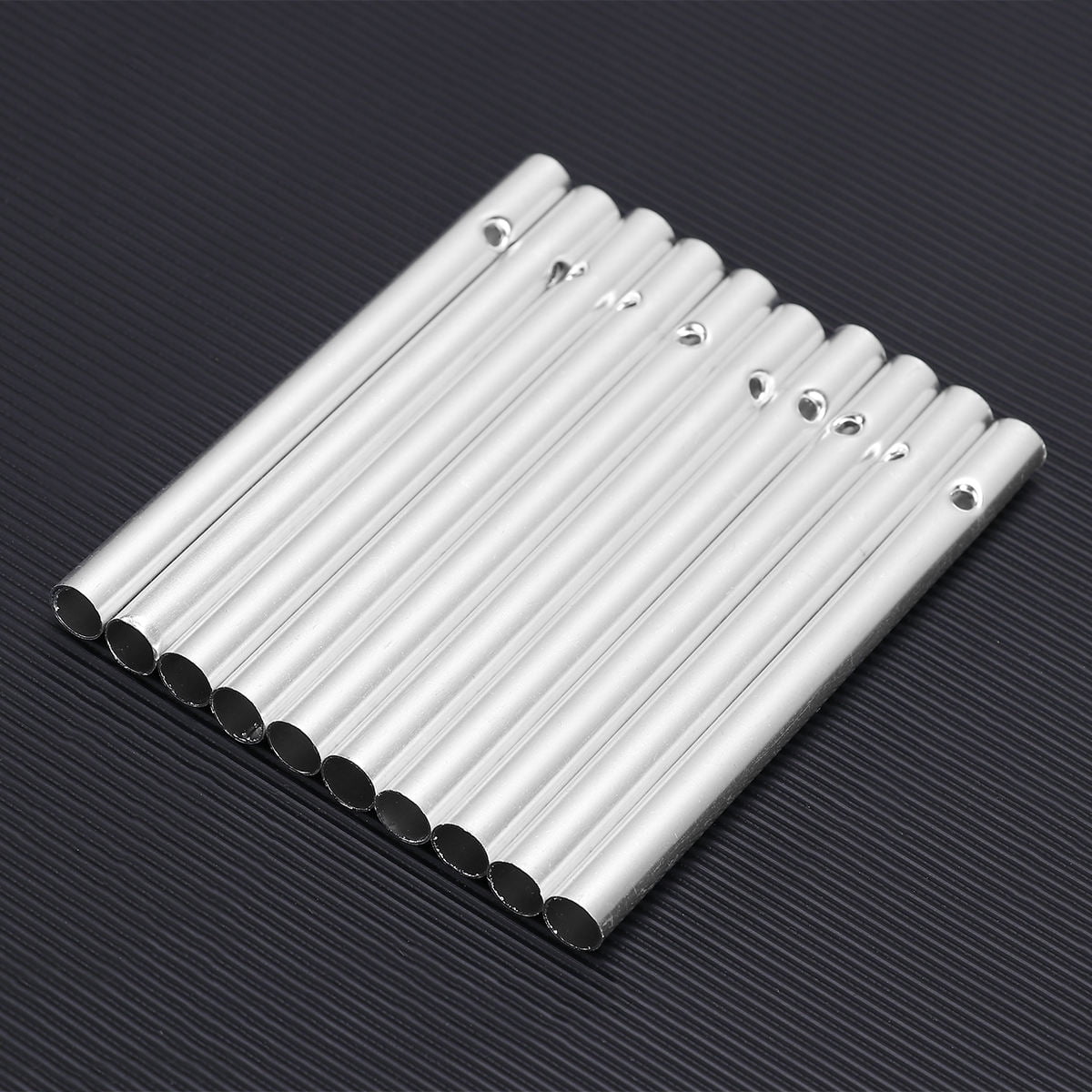 Worgeous 10 Pcs Balcony Vintage Chime Wind Tubes Parts Hanging Silver ...