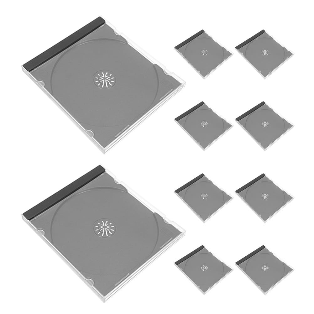 Worgeous 10 Pcs CD Case Square DVD Storage Transparent Cable Pulleys ...
