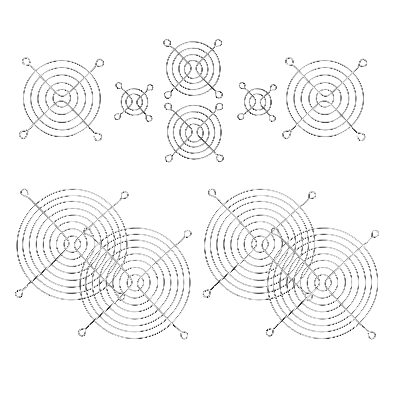 Worgeous 10 Pcs Chassis Fan Grille PC Cooling 11.50X11.50X0.50CM Silver ...