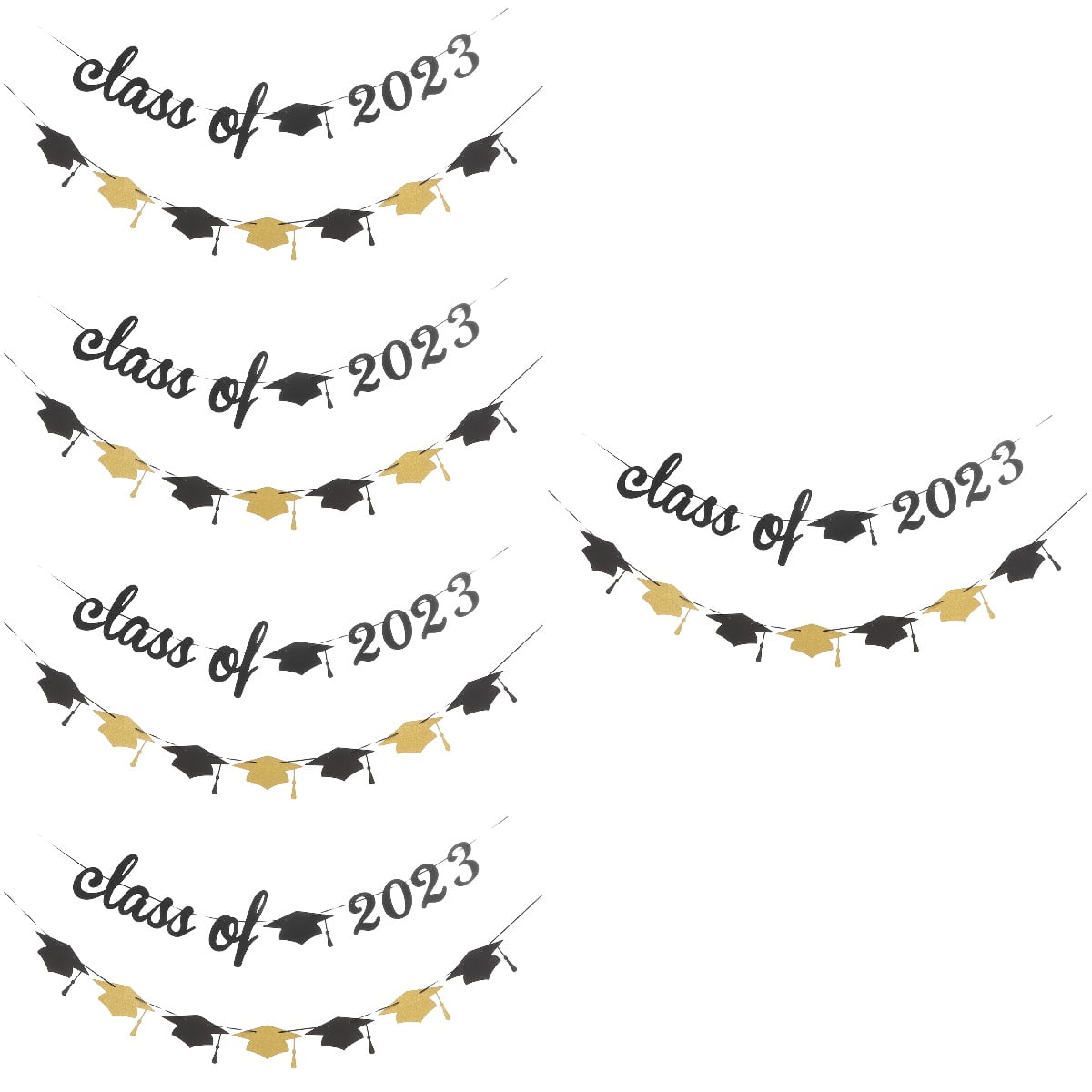 Worgeous 10 Pcs Class of 2023 Grad Party Banner Grad Cap Banner ...