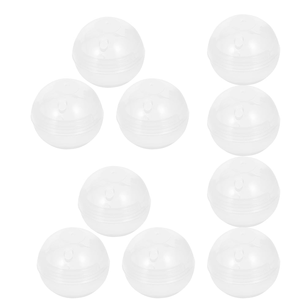 Worgeous 10 Pcs Clear Plastic Fillable Balls Detachable Ornaments ...