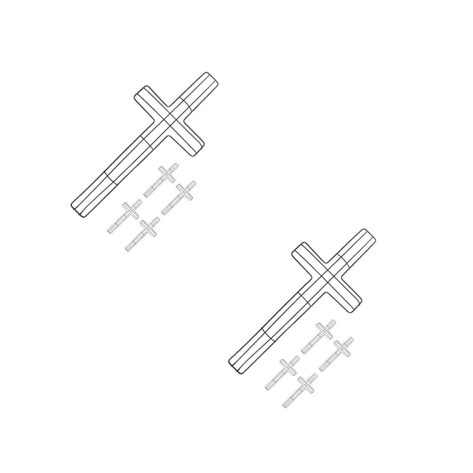 Worgeous 10 Pcs Decorative Metal Cross Wreath Frames for Holiday Wall ...