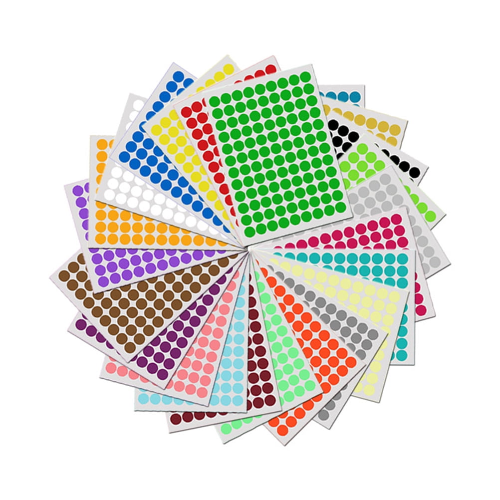 Worgeous 10 Pcs Dot Label Paper Classification Mark Sticker Circle ...