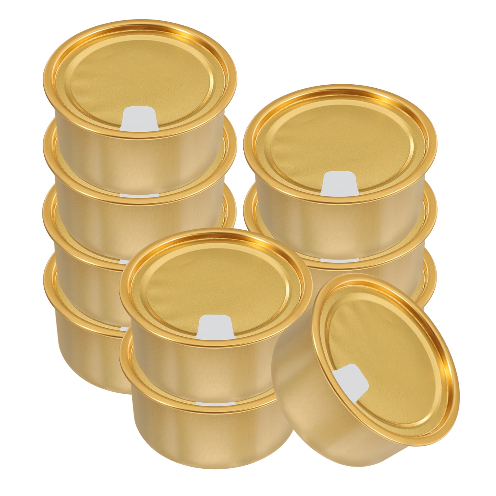 Worgeous 10 Pcs Empty Self Seal Tea Tins Coffee Can Pet Food Tins with ...