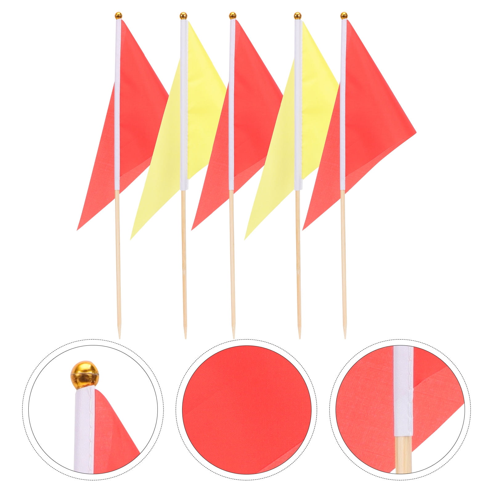 Worgeous 10 Pcs Flag Triangle Flags on Stick Lawn Marking Boundary ...