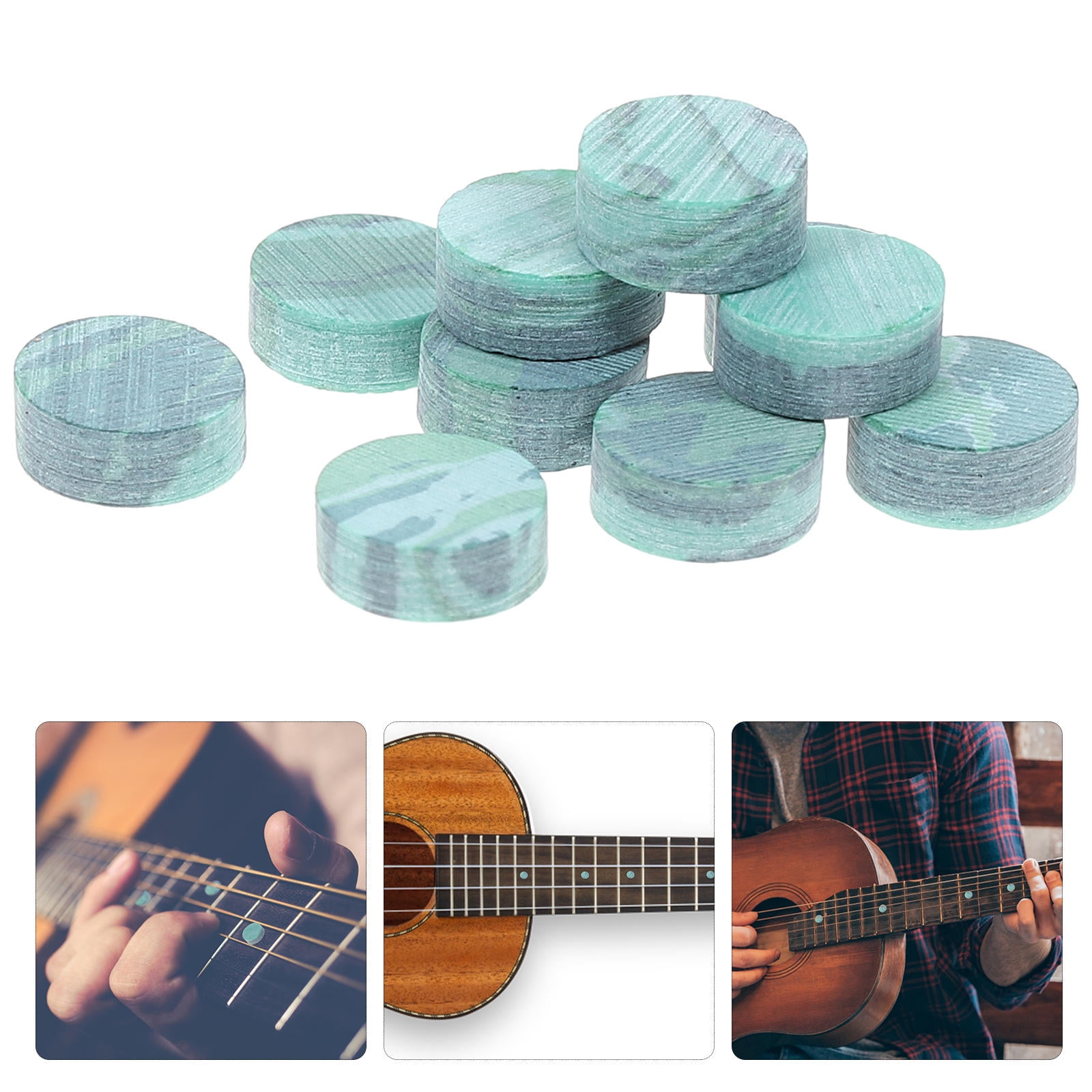 WORGEOUS 10 Pcs Guitar Shell Tone Fretboard Inlay Material Abalone Dots ...