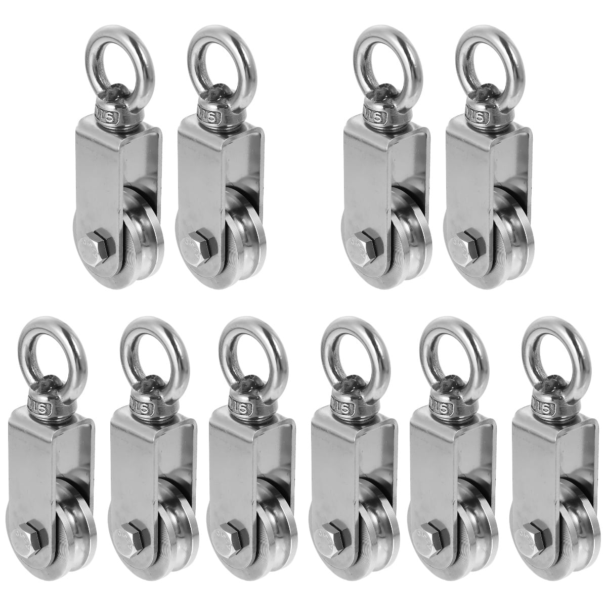 Worgeous 10 Pcs Hanging Pulleys Lifting Pulley Heavy Duty Pulley Cable ...