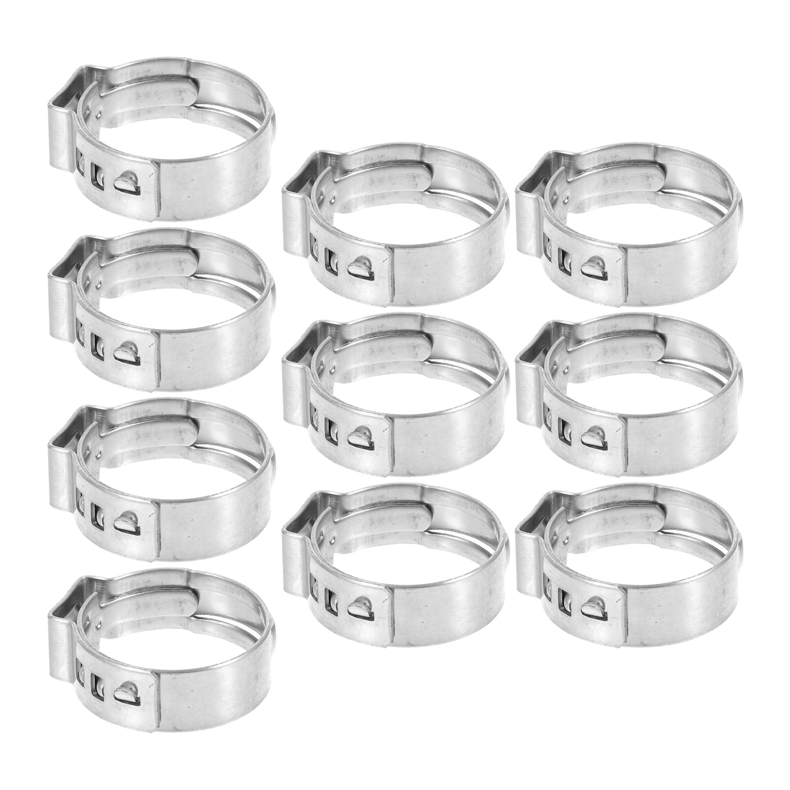 WHAMVOX Secure Fit Pinch Clamps Silver 10Pcs 0.7X0.7X0.2In Stainless ...