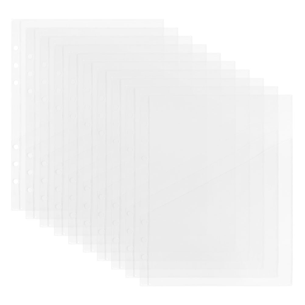 Worgeous 10 Pcs Letter Size Discbound Pocket Plastic Page Protectors ...