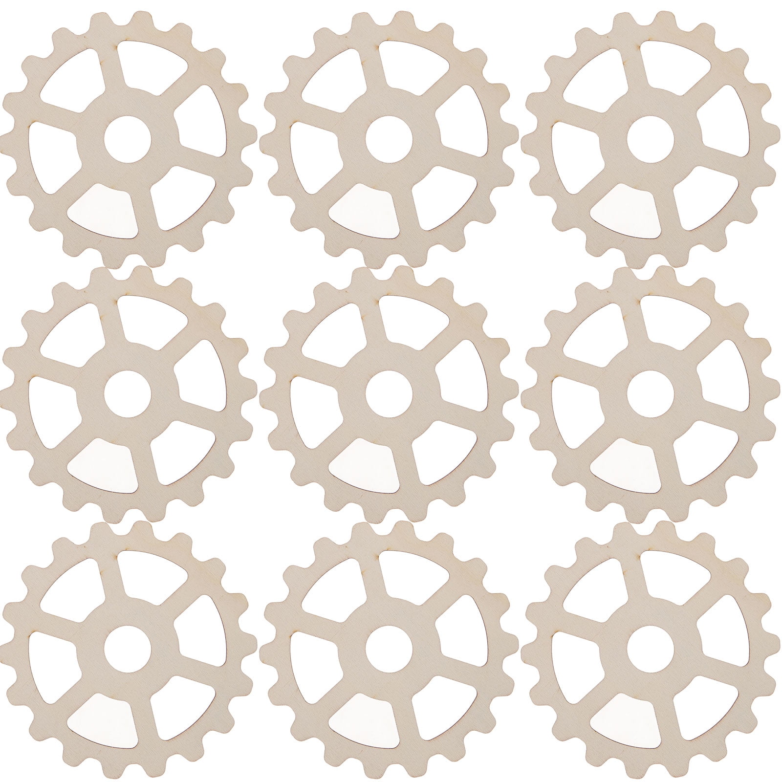 Worgeous 10 Pcs Popsicle Sticks for Crafts Gear Wood Chips - Walmart.com