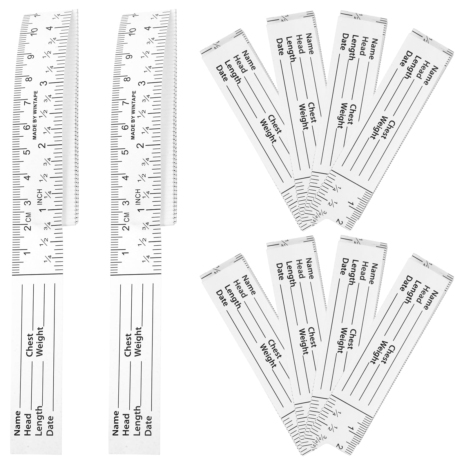 Worgeous 10 Pcs Single-sided Soft Paper Measuring Tape Graduation Ruler ...
