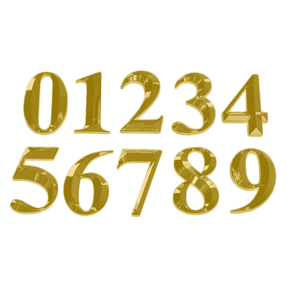 GOOHOCHY Number Sign with Golden ABS Resin Figures for Custom Address ...