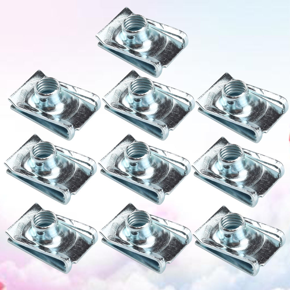 Worgeous 10 Pcs Steel Manganese Pinch Nut Bumper Fasteners Motorcycle ...