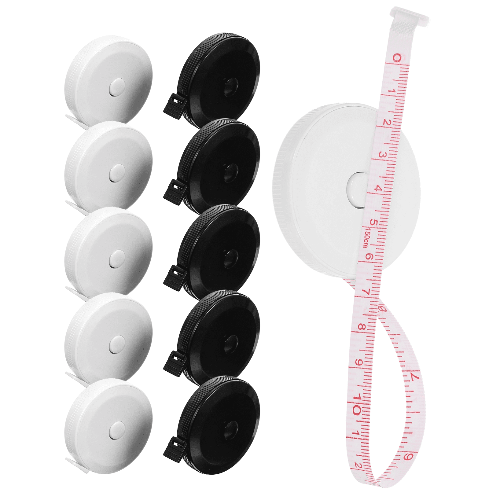 Worgeous 10 Pcs Telescopic Plastic Ruler Body Measuring Tape Pad ...