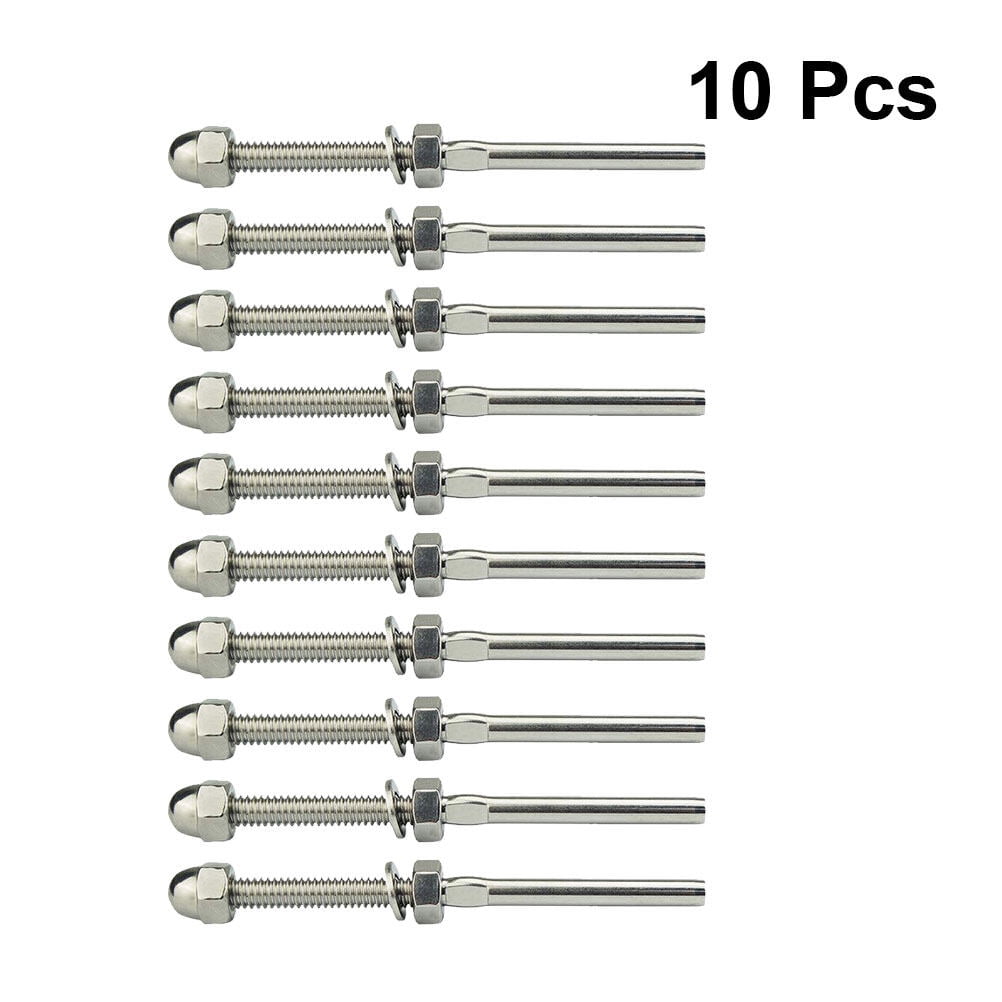 Worgeous 10 Pcs Wire Connector with Nut Gasket Tension End Fitting ...