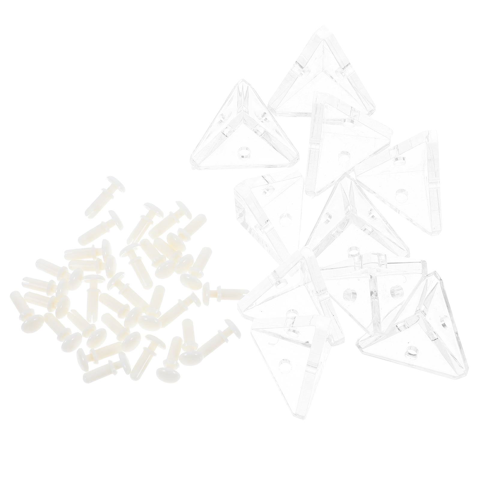 Worgeous 10 Sets Acrylic Right Angle Brackets L-Shaped Corner Braces ...