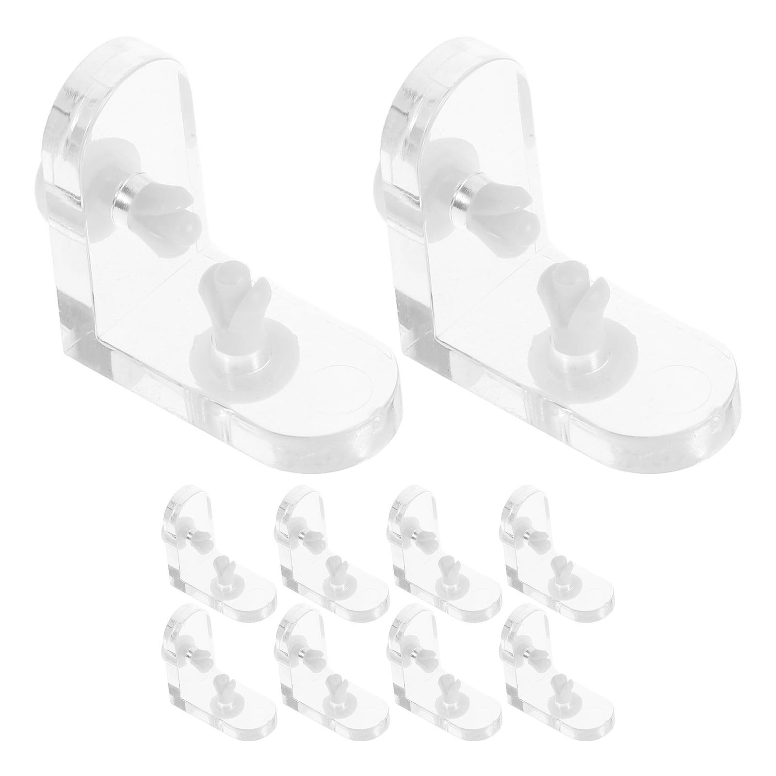 Worgeous 10 Sets Corner Brackets Acrylic Shelf Brace Decorative Corner ...