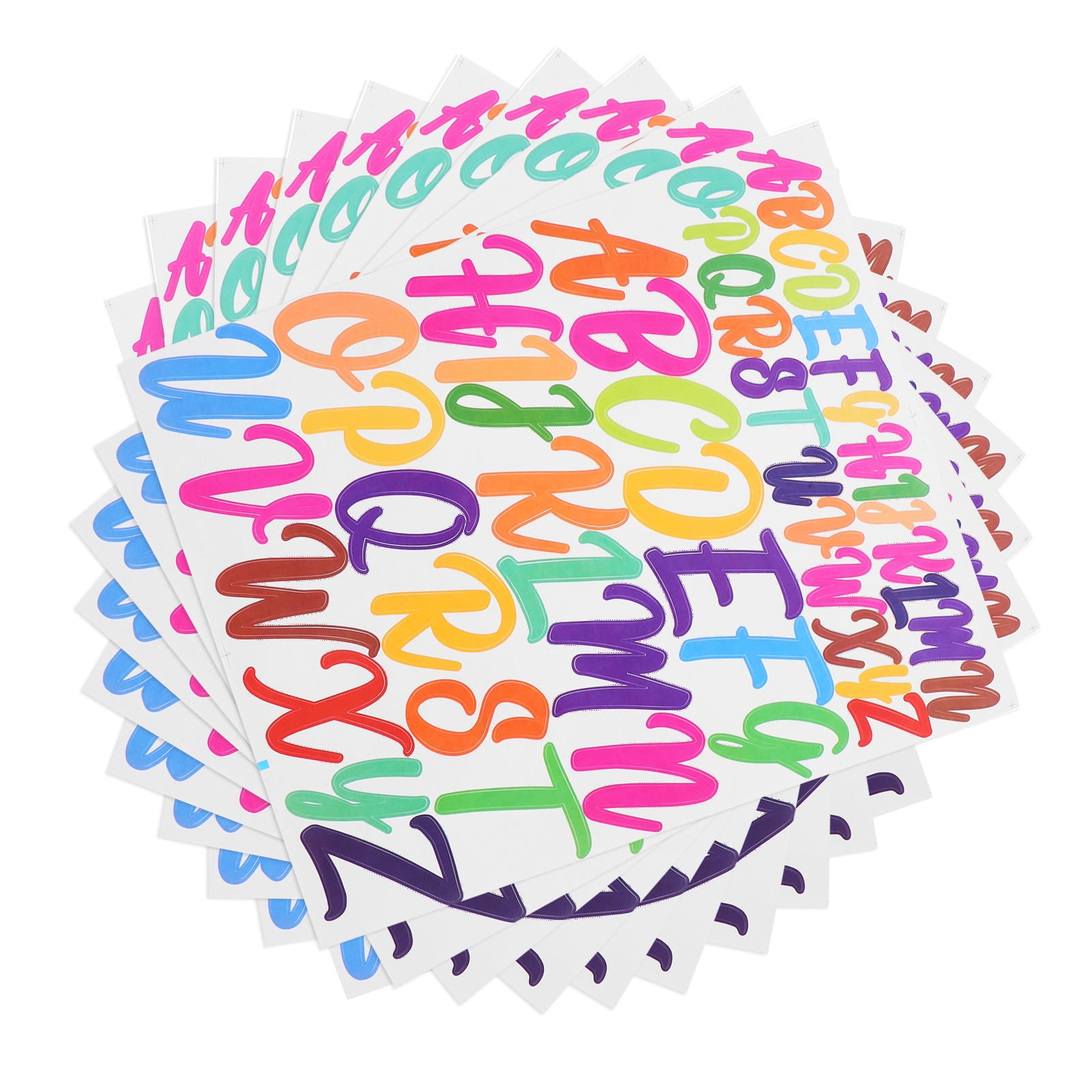 Worgeous 10 Sheets Letters Stickers Self Adhesive Vinyl Letter Alphabet ...