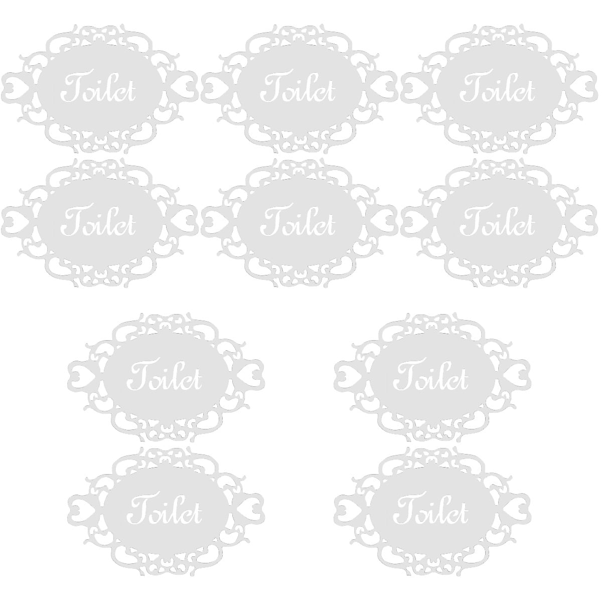 Worgeous 10 pcs Acrylic Toilet Signs Restroom Decor Restroom Signs Self ...
