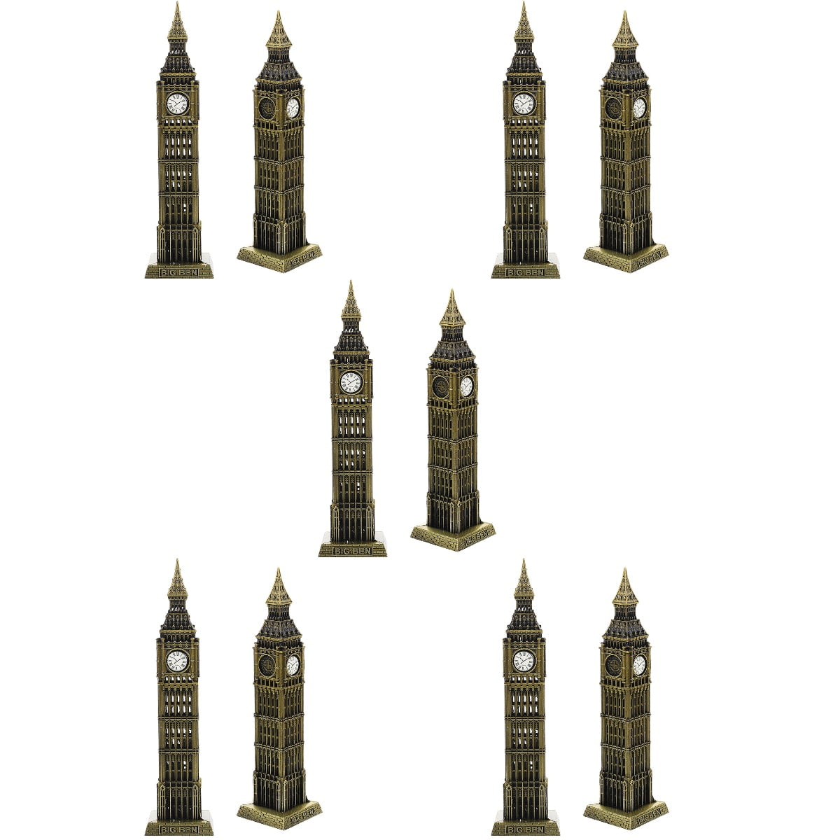 Worgeous 10 pcs Big Ben England Metal Building Model Ornament Landmarks ...