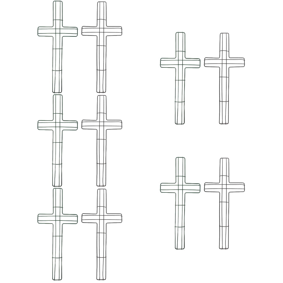 Worgeous 10 pcs Cross Shaped Metal Cross Form Unfinished Wreath Frame ...