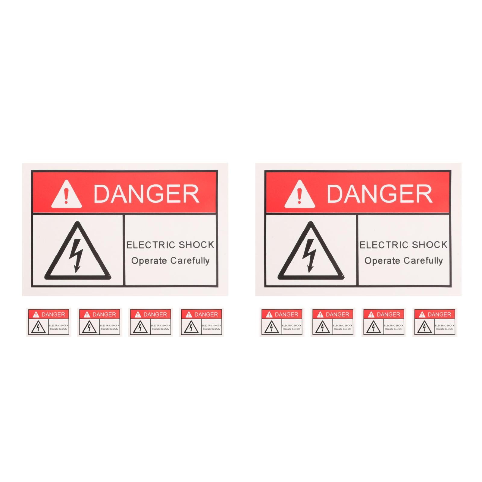 Worgeous 10 pcs Electric Shock Hazard Warning Signs Dangers High ...