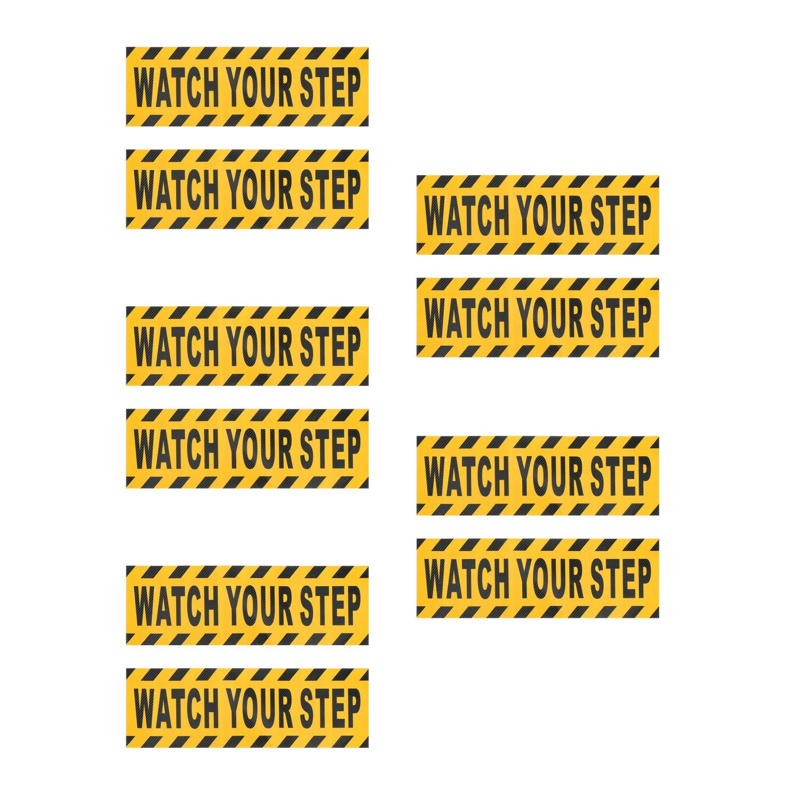 Worgeous 10 pcs Watch Your Step Floor Stickers Anti Slip Tape for ...