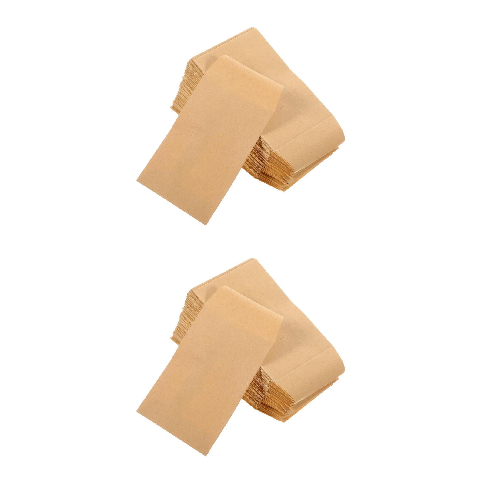 Worgeous 100 PCS Small Coin Envelopes Self Adhesive Sealing Brown Mini ...