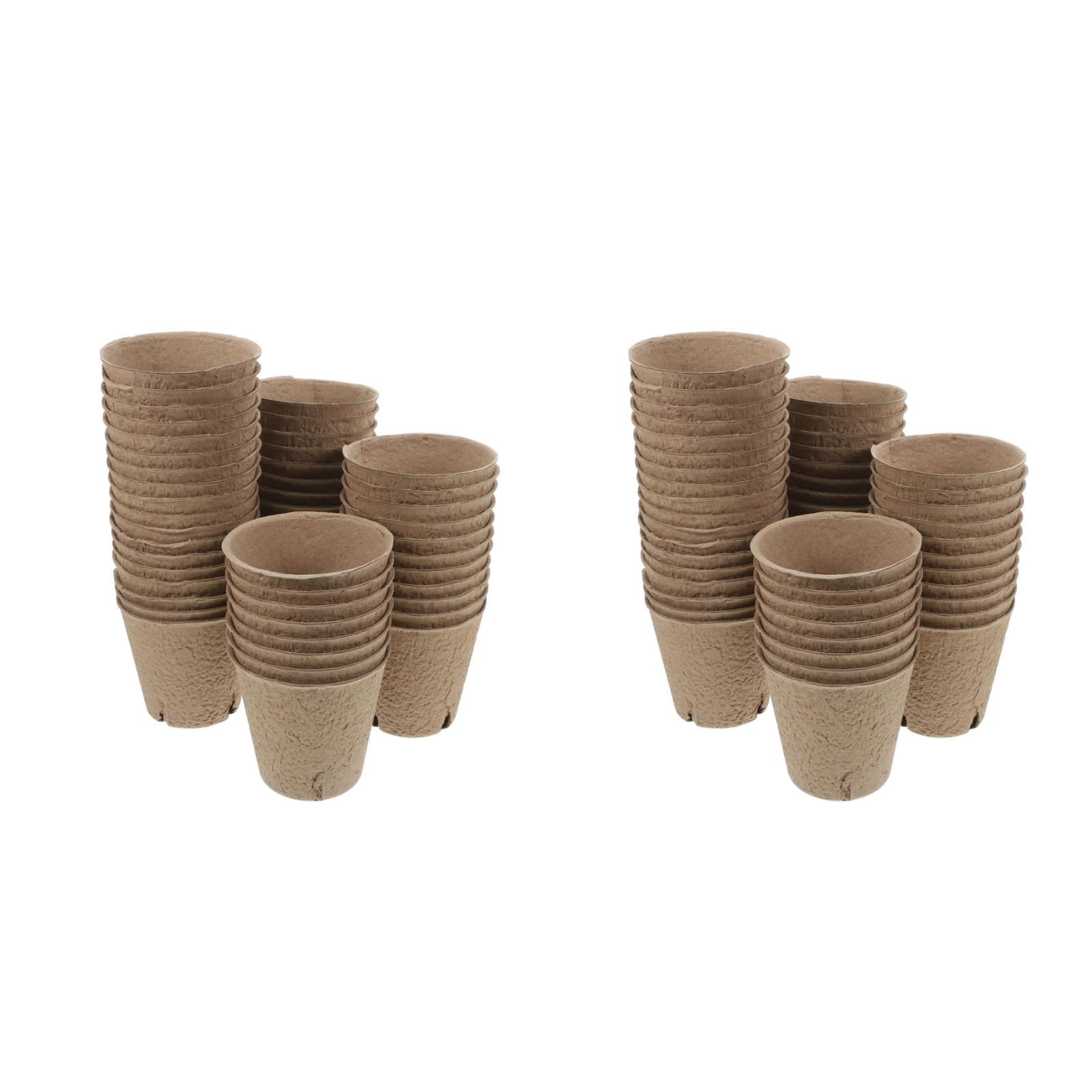 Worgeous 100 PCS Mini Nursery Pots Kids Gardening Paper Pots with ...