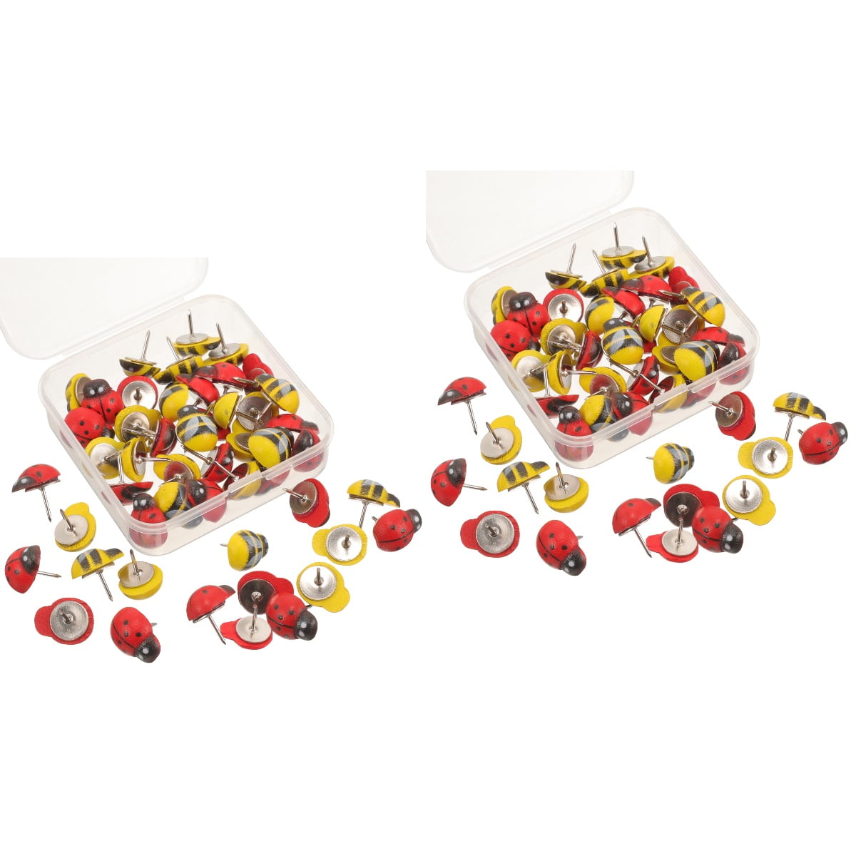 Worgeous 100 Pcs Replaceable Push Pin Multi-function Thumbtacks Cartoon ...