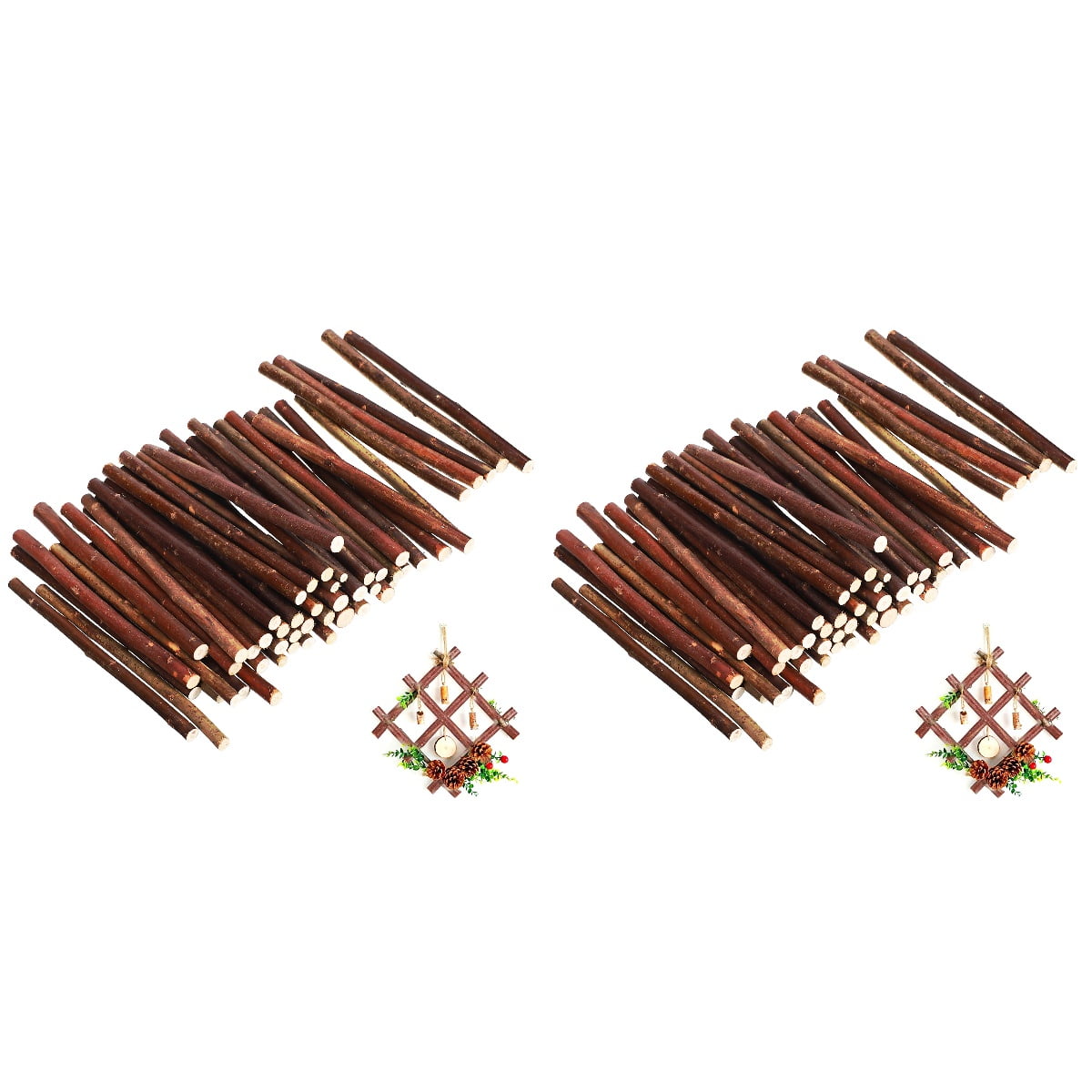Worgeous 100 Pcs Wood Sticks Craft Sticks Wood Craft Sticks Log Sticks ...