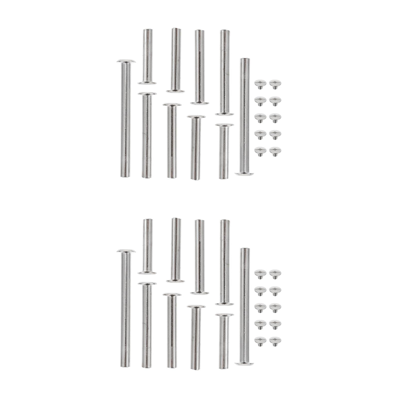 Worgeous 100 Sets Screws Assorted Metal Rivets Screw Rivets Slotted ...