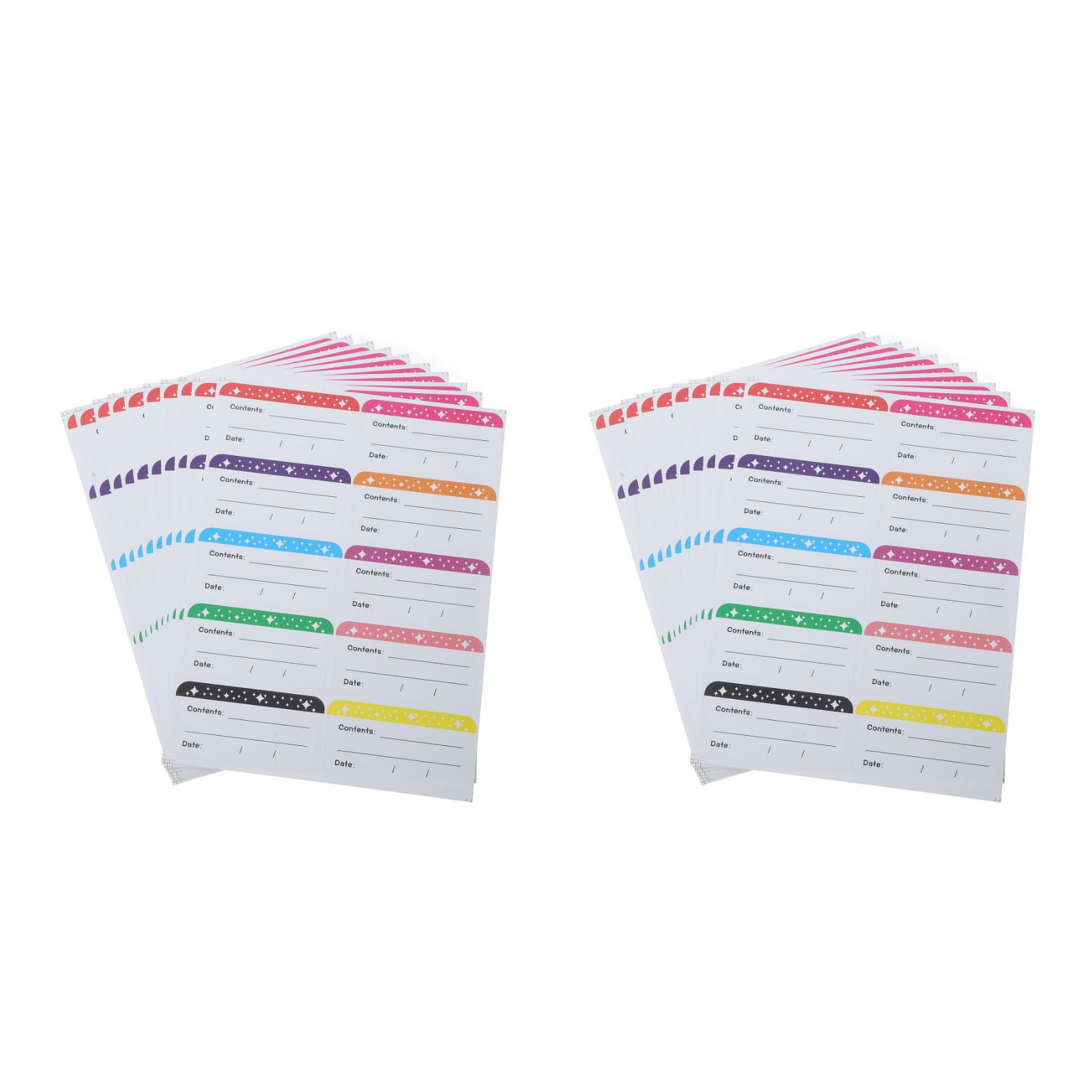 Worgeous 100 Sheets Food Tags Freezer Sticker Labels Food Label ...