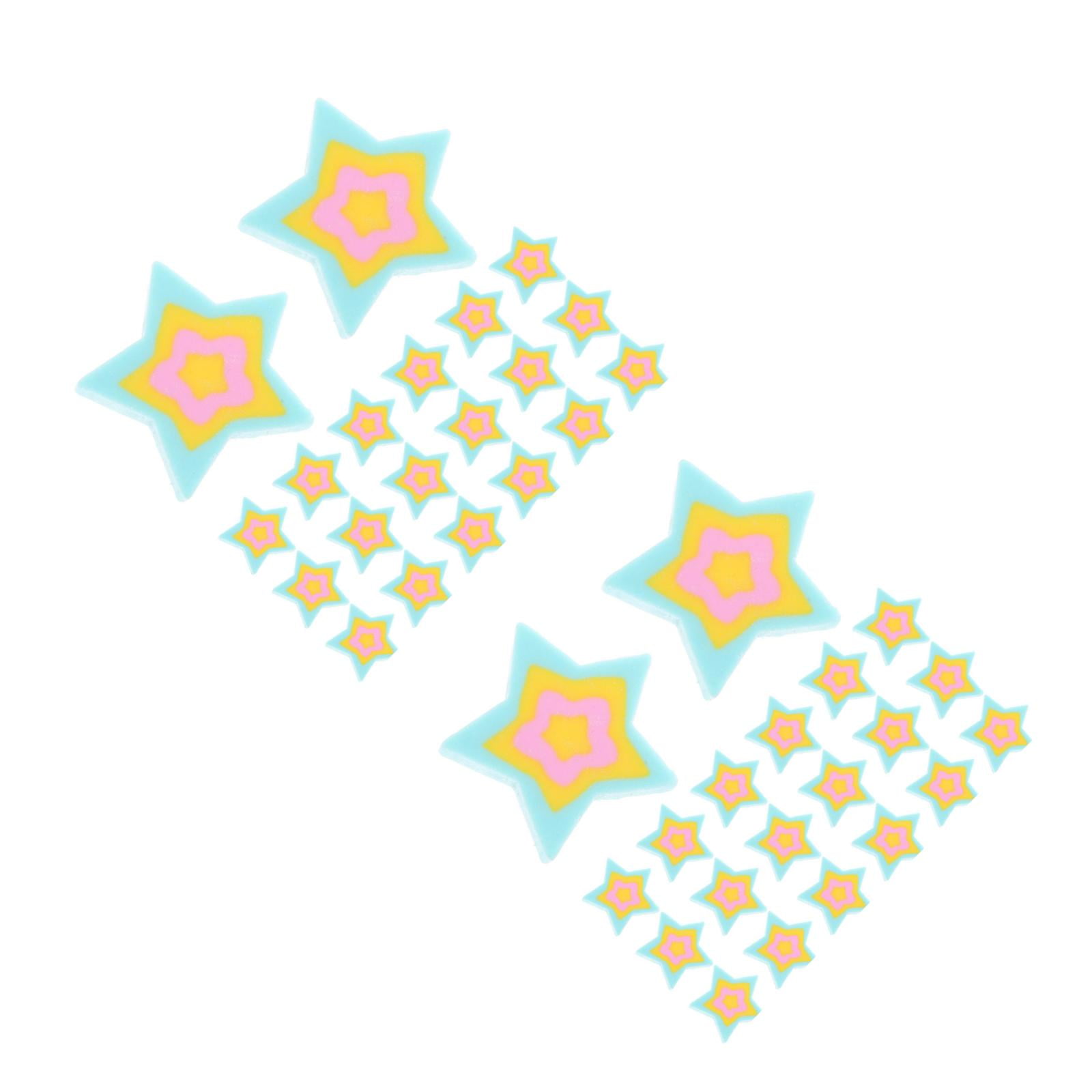 Worgeous 100 pcs Kawaii Star Shaped Miniature Erasers Tiny Cartoon ...