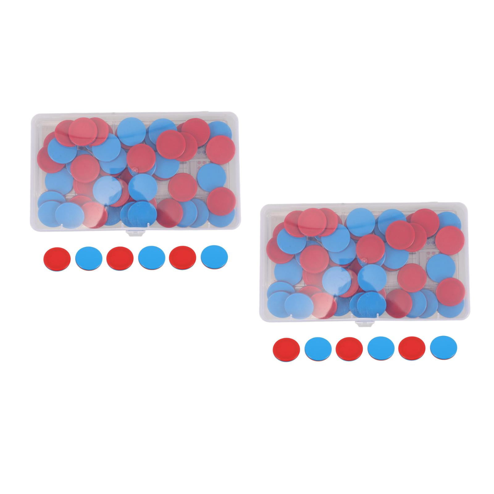 Worgeous 100 pcs Plastic Ten Frame Math Discs Chips Game Tokens ...