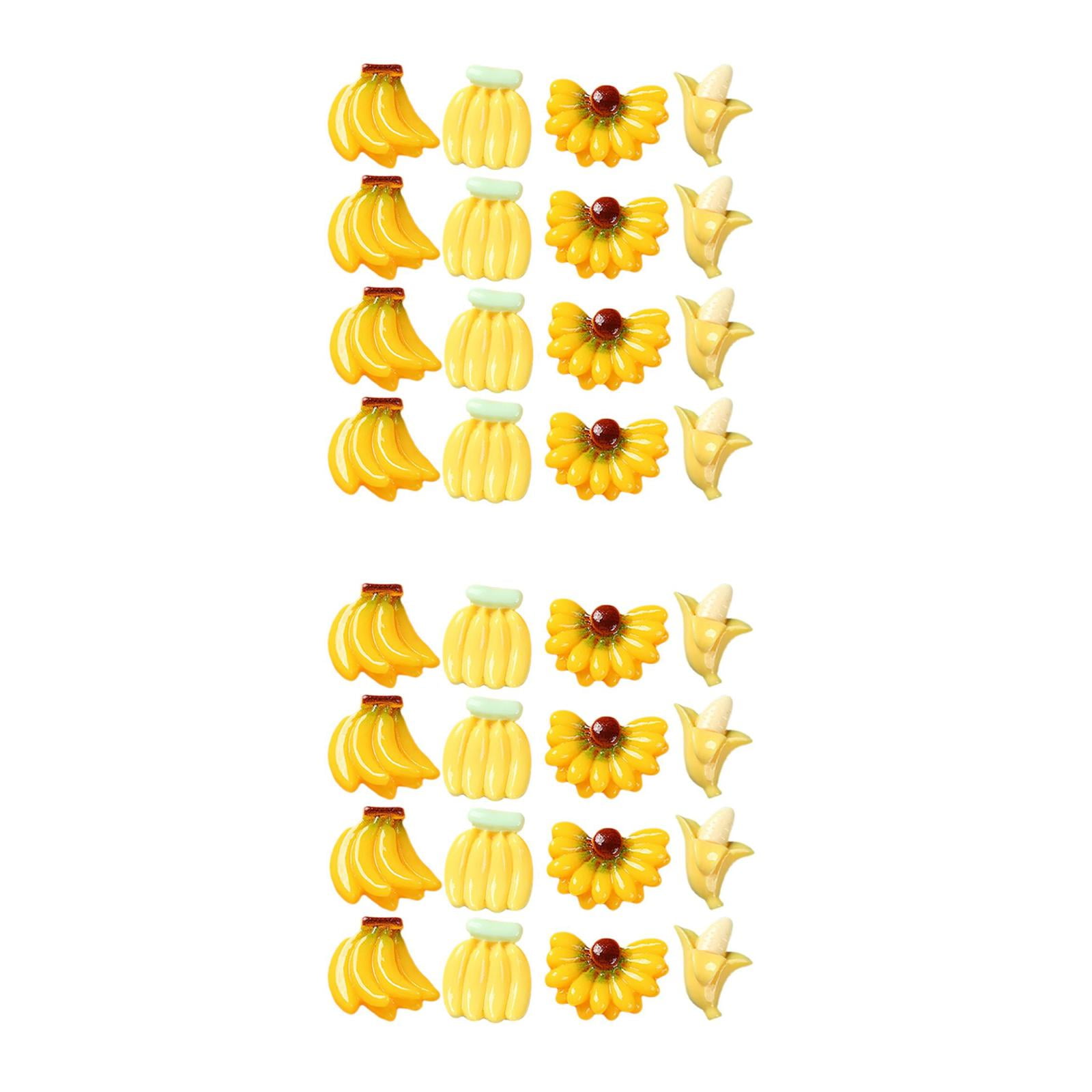 Worgeous 100 pcs Realistic Fake Bananas Mini Bananas Miniature ...