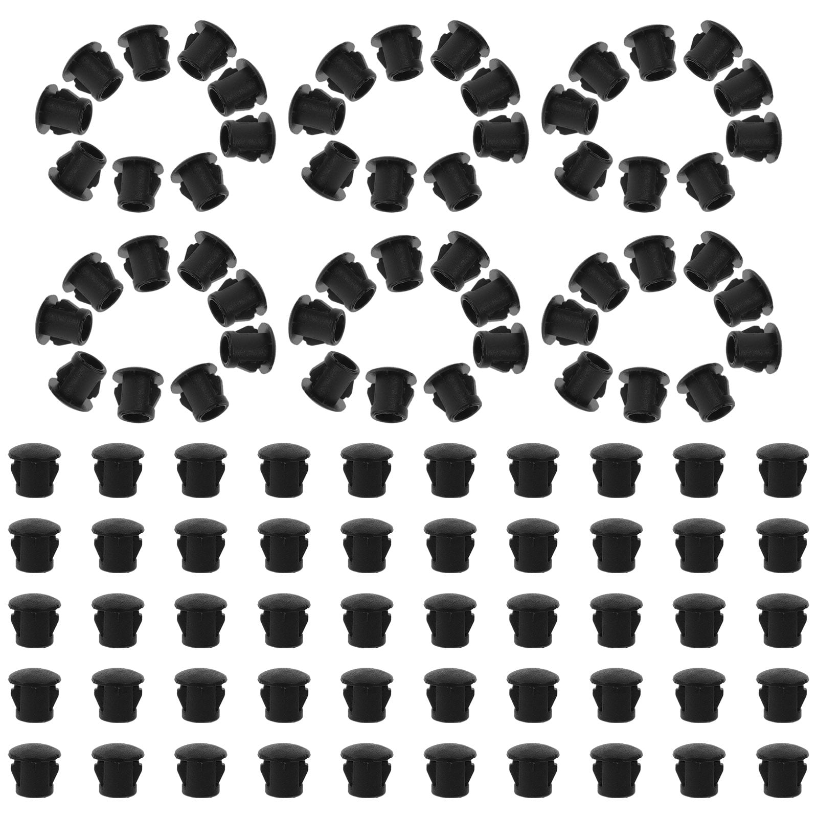 Worgeous 1000 Pcs Plugs Plastic Hole Plug 0.6X0.6X0.6CM Black - Walmart.com