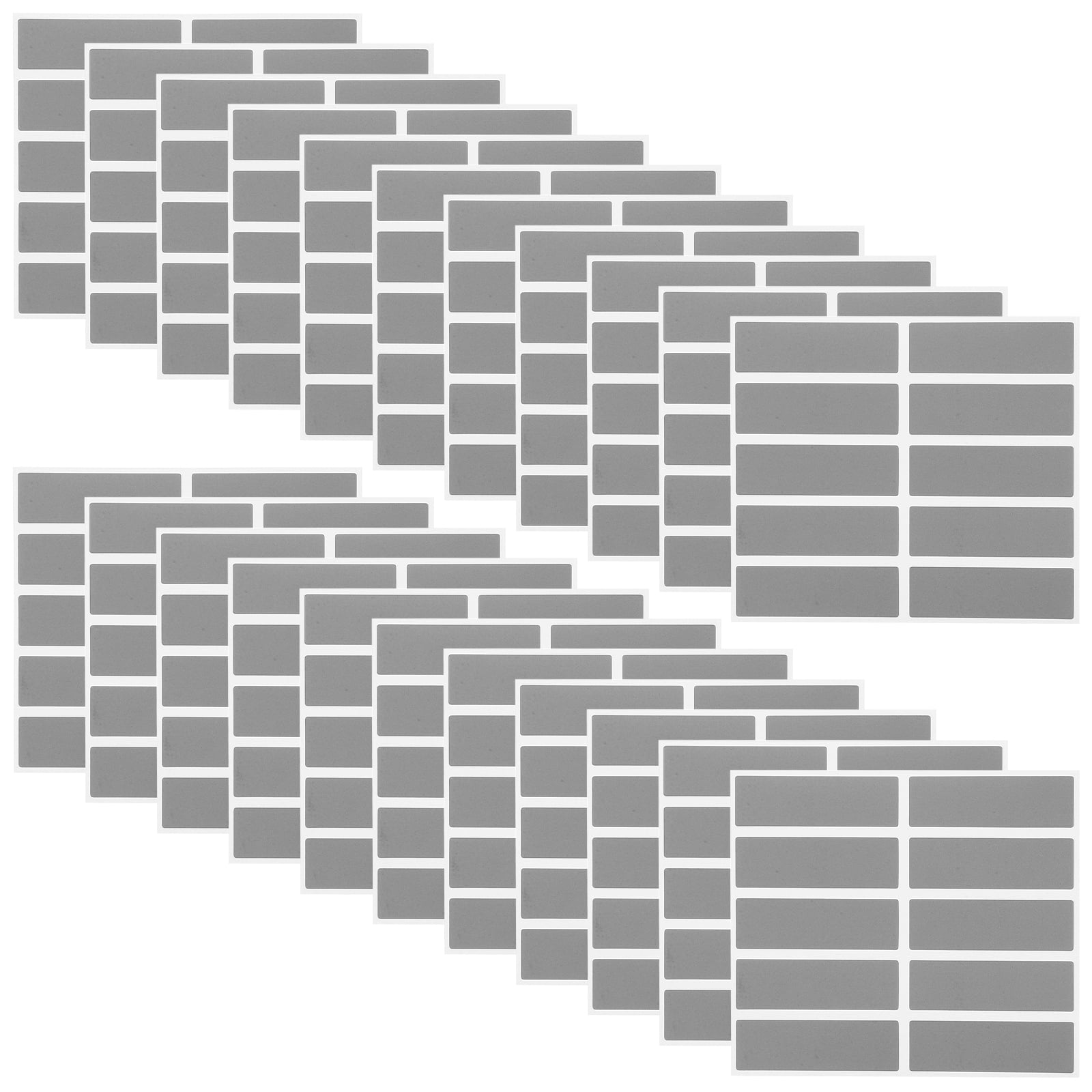 Worgeous 1000 Pcs Scratch Card Stickers Student 4.80X1.50X0.05CM Silver ...