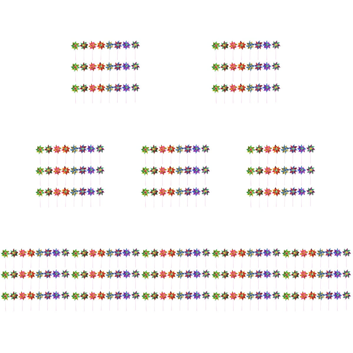 Worgeous 1000 pcs Garden Pinwheels Kids Toys Sparkly Pinwheel Wind ...