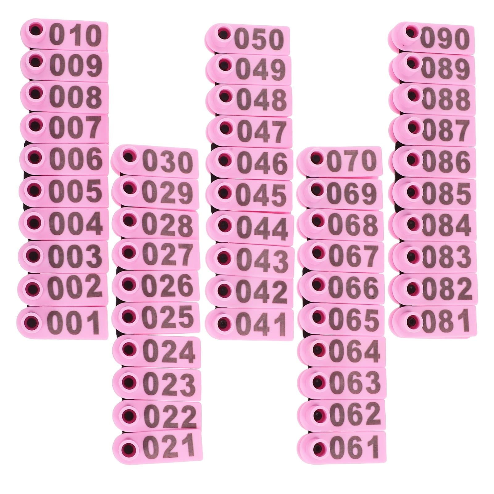 Worgeous 100PCS Animal Ear Tags Farm Ear Tagging Markers Numbers ...