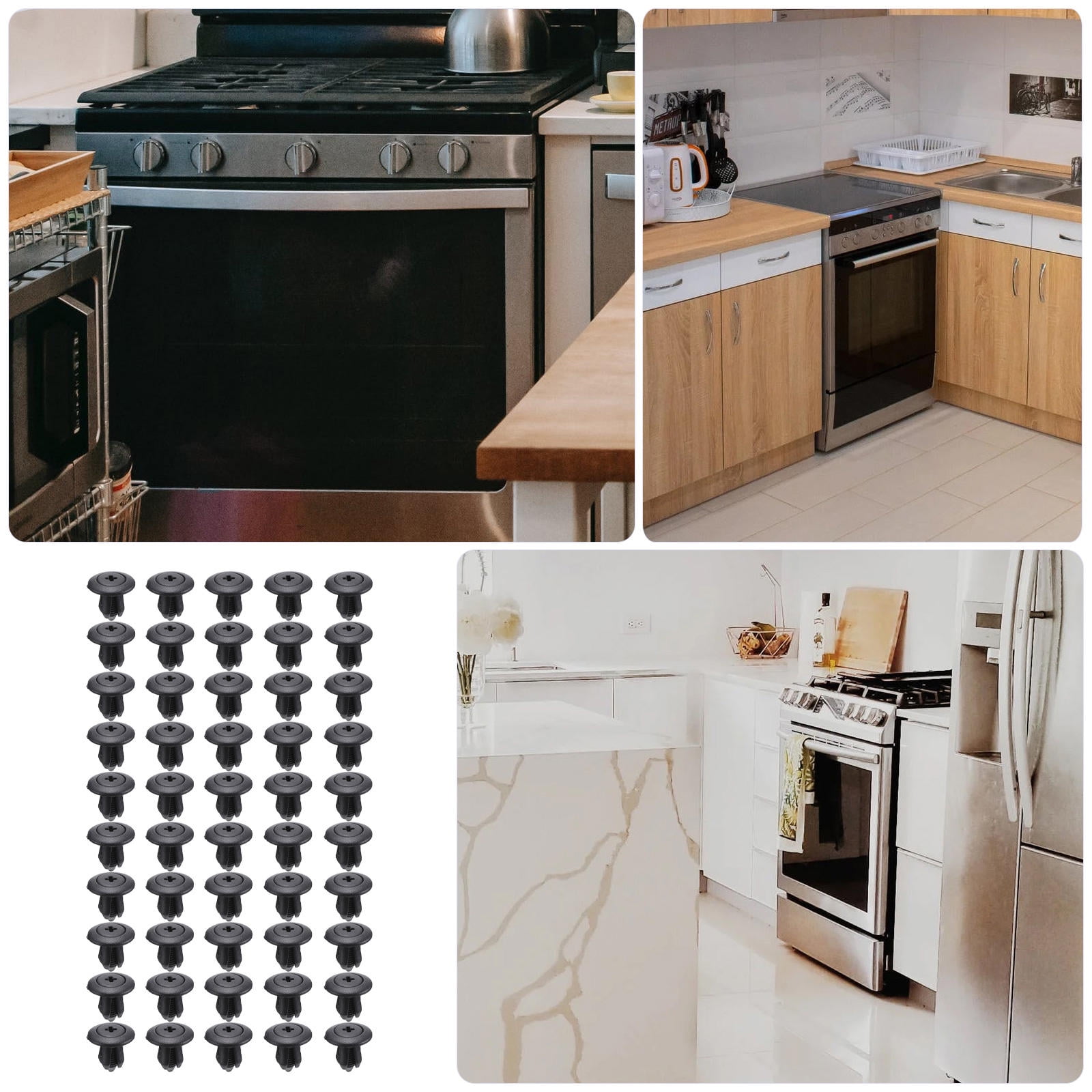 Worgeous 100PCS Dishwasher Access Panel Retainer Clip Kick Plate Trim ...