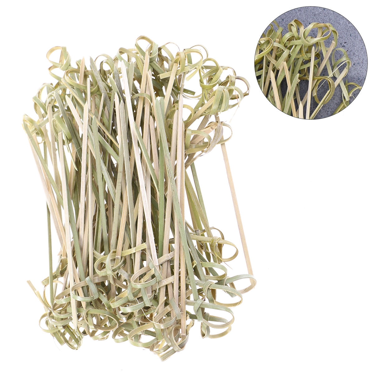 Worgeous 100PCS Disposable Bamboo Knot Skewers Bamboo Knot Picks Bamboo ...