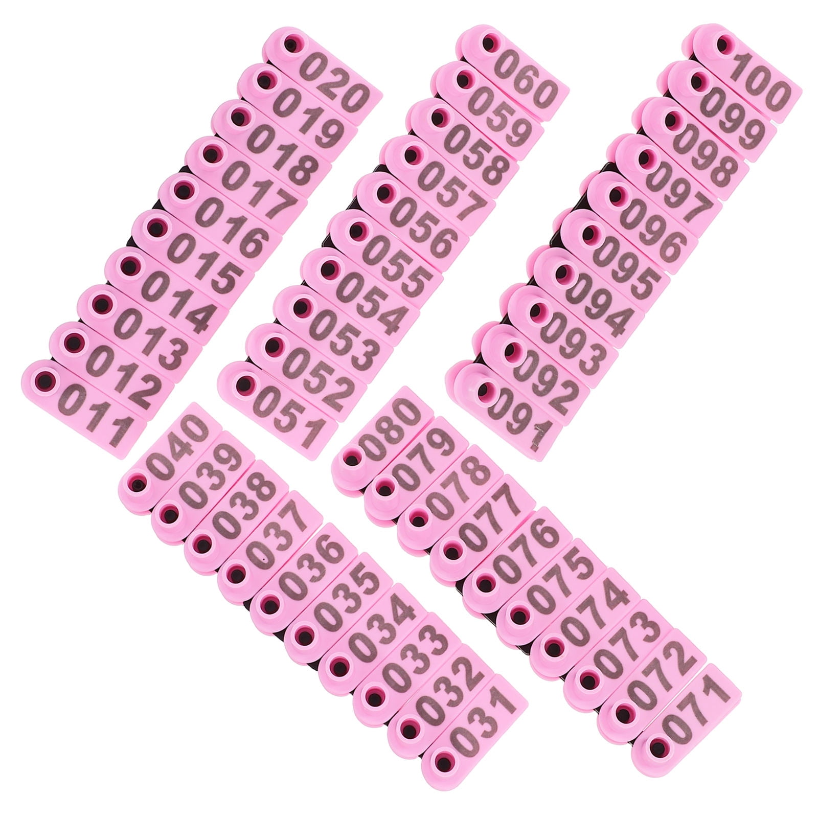 Worgeous 100PCS Numbered Ear Tags for Livestock Ear Tagging Labels Farm ...