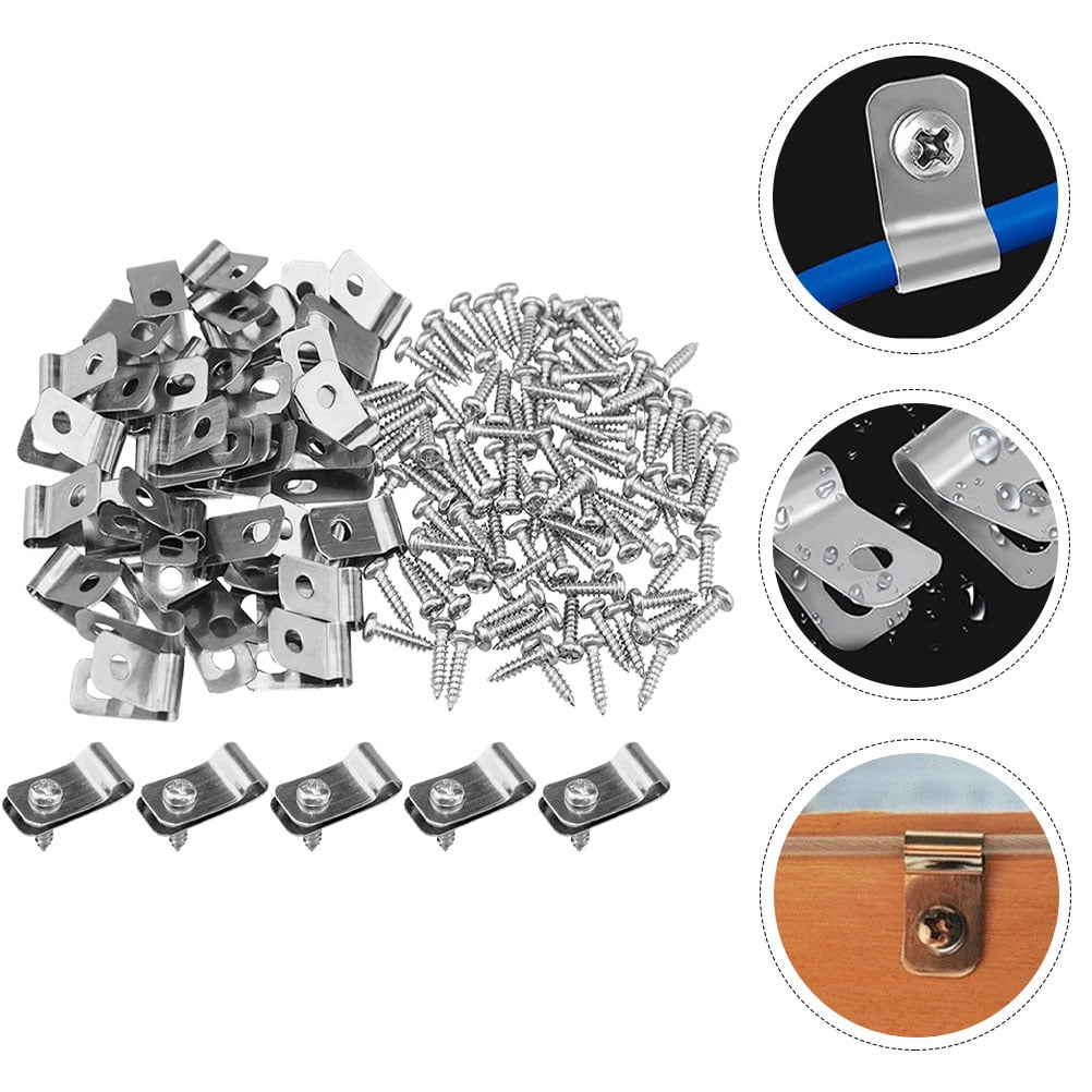 Worgeous 100Pcs Aluminum Wire Cage Clips For Secure and Reliable Home ...